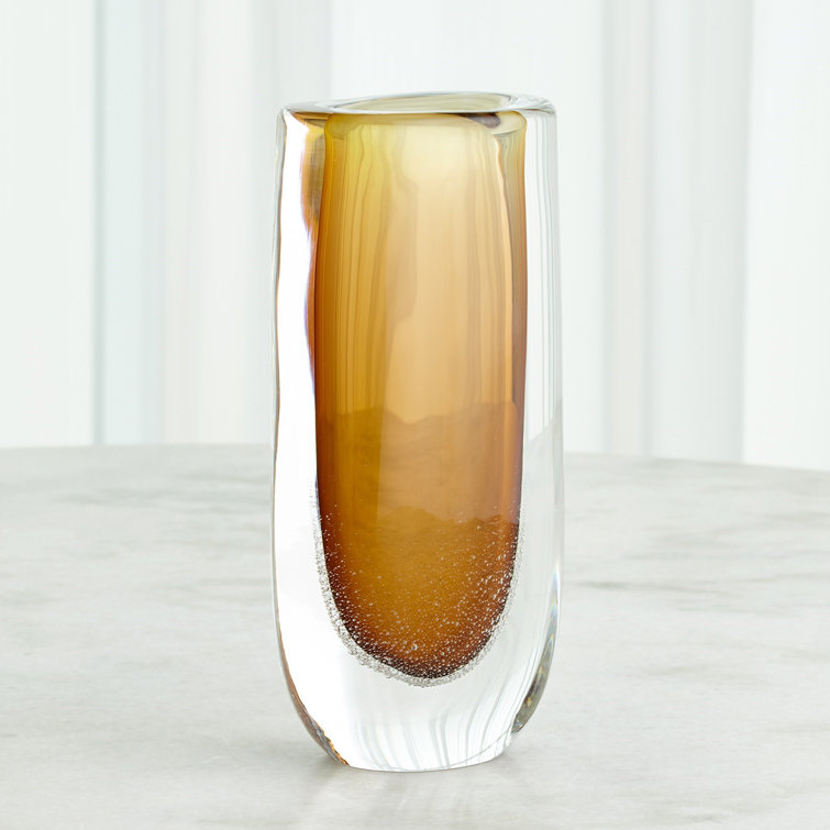 Global Views Micro Bubble Handmade Glass Table Vase | Wayfair